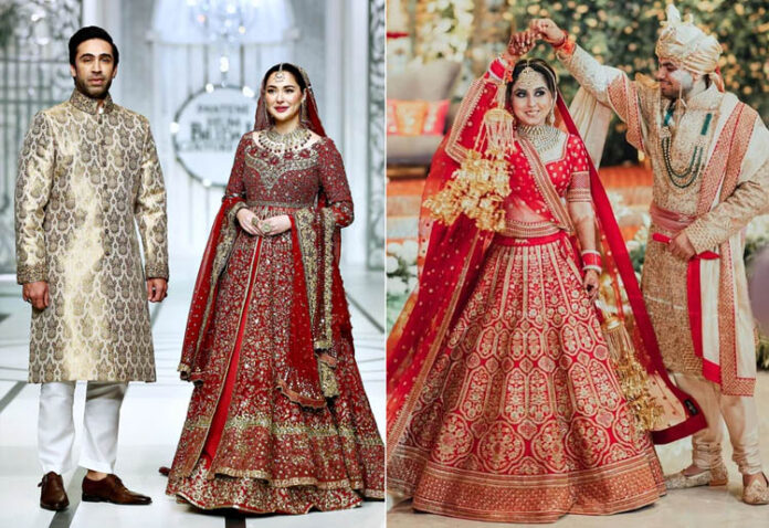 Top 20 Designer Matching Lehenga & Sherwani Sets for Indian Weddings: Brides & Grooms Edition