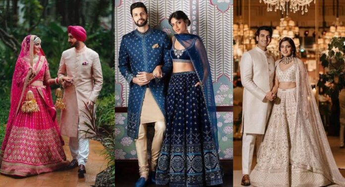 Top 20 Designer Matching Lehenga & Sherwani Sets for Indian Weddings: Brides & Grooms Edition